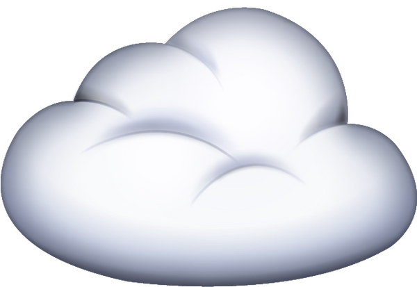 Download Cloud Emoji Image in PNG | Emoji Island