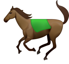black horse running emoji
