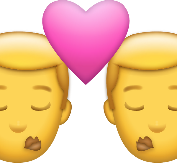 Gay Men Kiss Emoji [Free Download IOS Emojis] | Emoji Island